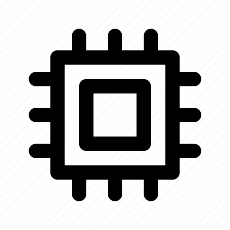 Cpu Central Processing Unit Computer Part Processor Hardware Icon Download On Iconfinder