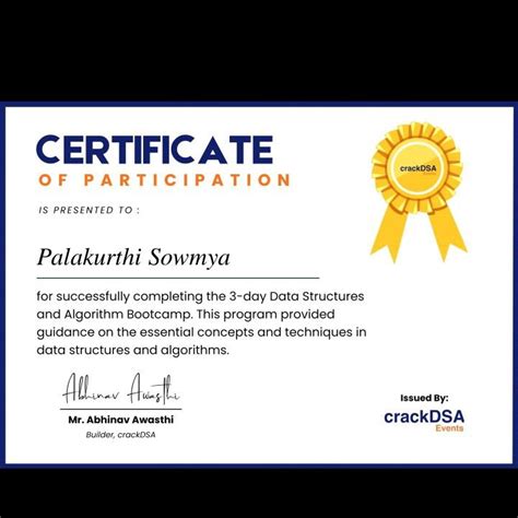 Sowmya Palakurthi On Linkedin Crackdsa Dsa