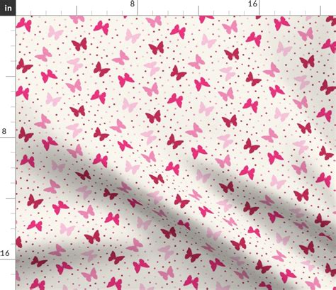 Butterflies Boho Wallpaper Fabric Hot Fabric Spoonflower