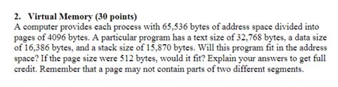Solved Virtual Memory Points A Computer Provides Chegg