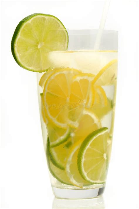 Cocktail With Lemon And Lime Stock Image Image Of Health Exterior
