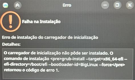 Falha na instalação do linux Iniciantes Diolinux Plus