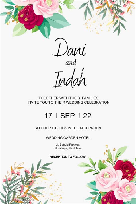 5 Contoh Undangan Pernikahan Dalam Bahasa Inggris Dengan RSVP ContohText