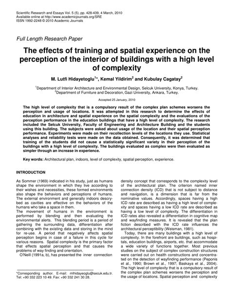 pdf the effects of training and spatial experience on the perception