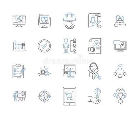 Marketing And Business Outline Icons Collection Marketing Business