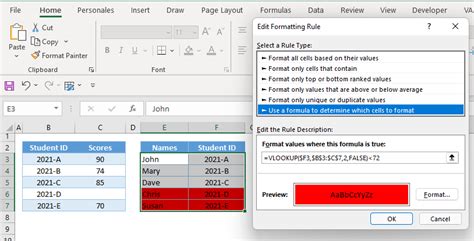 Excel Conditional Formatting