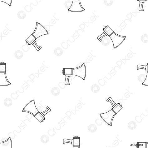 Sound Of Megaphone Pattern Seamless Vector Stock Vector 3540863