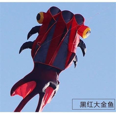 風箏 大型風箏 成人風箏 濰坊新款大型軟體4米8米米金魚風箏無骨架成人高檔立體易飛帶線輪 蝦皮購物