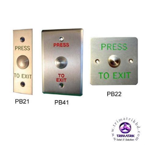Stainless Steel LED Exit Button TRIMATRIK