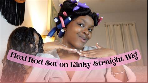 How To Flexi Rod Kinky Straight Wig 🦋 Youtube