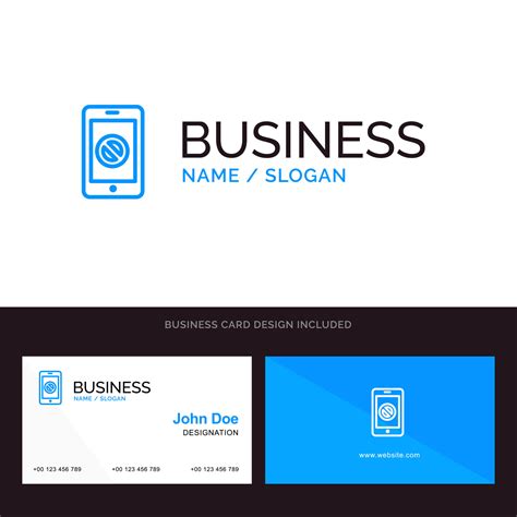 Mobile Cell Phone No No Mobile Blue Business Logo And Business Card Template Front And Back