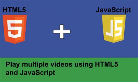 How To Play Multiple Videos One After Another Using Html5 And Javascript