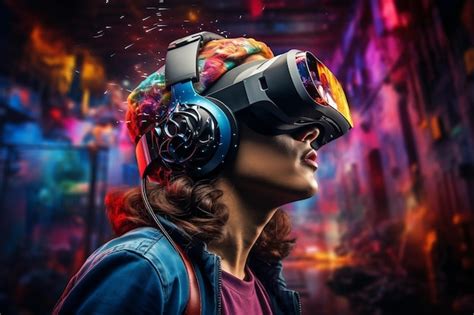 Premium Ai Image Immersed User In Ar Environment With Userfriendly