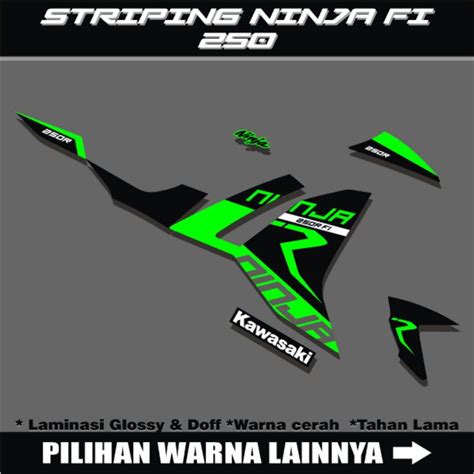 Jual DECAL STIKER STRIPING MOTOR NINJA 250 FI OLD STICKER LIST BODY