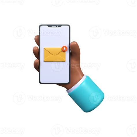 3d Unread Email Notification New Email On Smartphone Screen 24854076 Png
