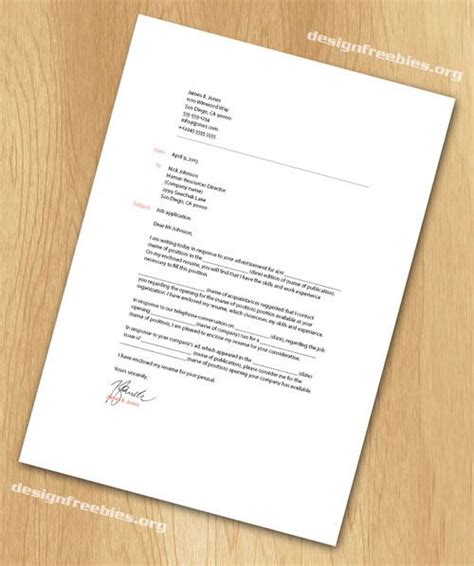 Indesign Letter Template ~ Resume Letter