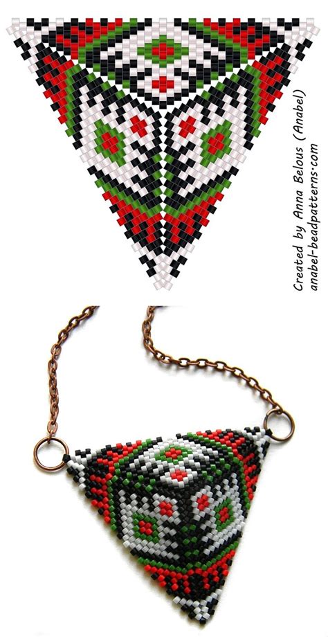 184 Best Bead Triangles Images On Pinterest Peyote Triangle Bead