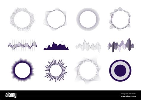 Wave Diagram Music Rhythm And Frequency Waveforms Sound Wave And Vibration Curve For Tune