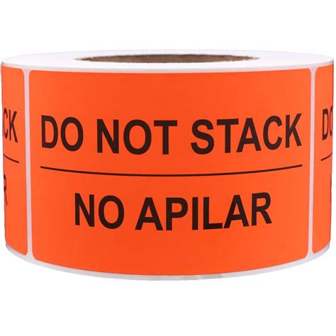 do not stack shipping labels bilingual instocklabels