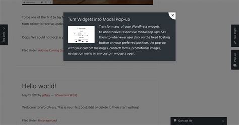 Widget Options Now Lets You Create Sliding Panels And More