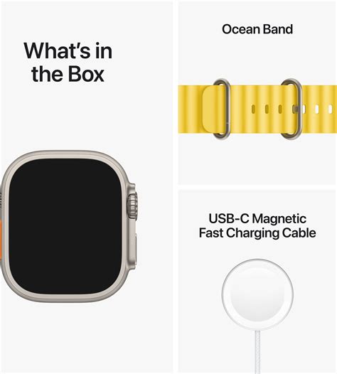 Apple Watch Ultra Gps Cellular 49mm Titanium Case With Yellow Ocean