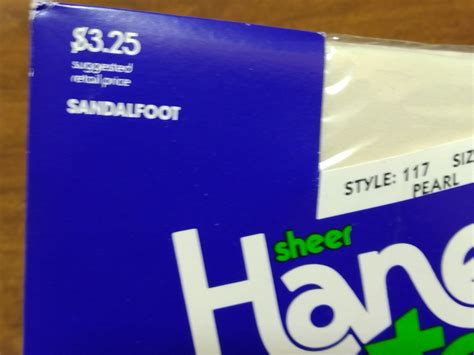 Vintage Hanes Too Sheer Pantyhose Sandalfoot Size Cd Gem