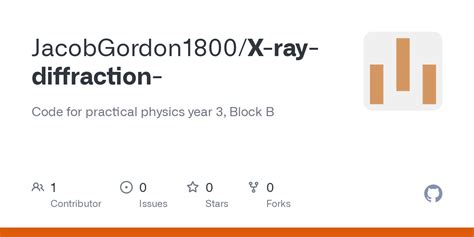 GitHub JacobGordon1800 X Ray Diffraction Code For Practical Physics Year 3 Block B