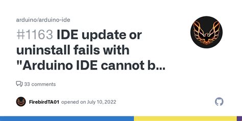 Ide Update Or Uninstall Fails With Arduino Ide Cannot Be Closed Error