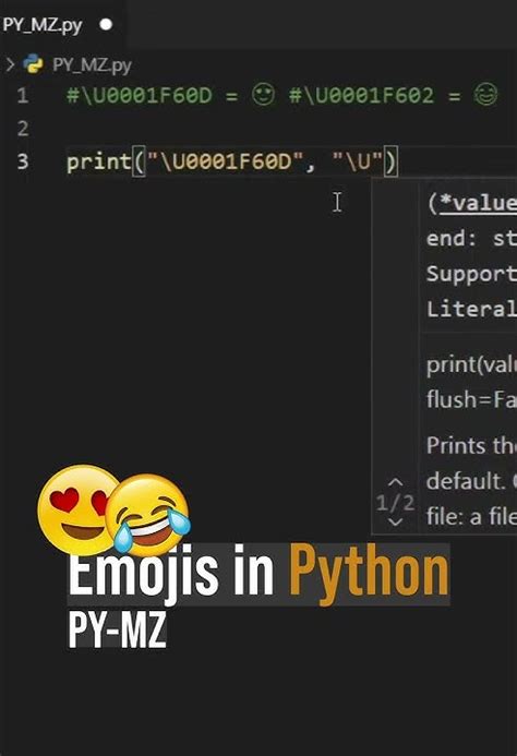 Emojis In Python Python Practice Youtube