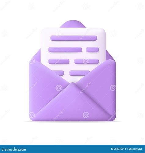 Mail Letter D Envelope Icon Open Email Document With Message