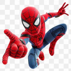 Spiderman Comic Hero In Action Pose Illustration Png