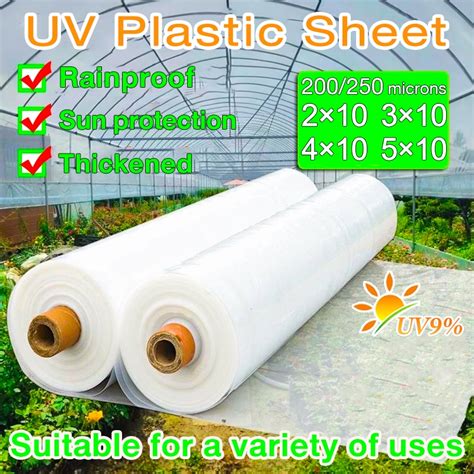 Uv Plastic Sheet 8 Mil 200 Microns 10ftx10m Plastic Roofing
