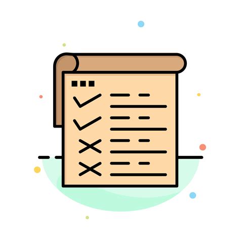 Checklist Testing Report Qa Abstract Flat Color Icon Template 14648544
