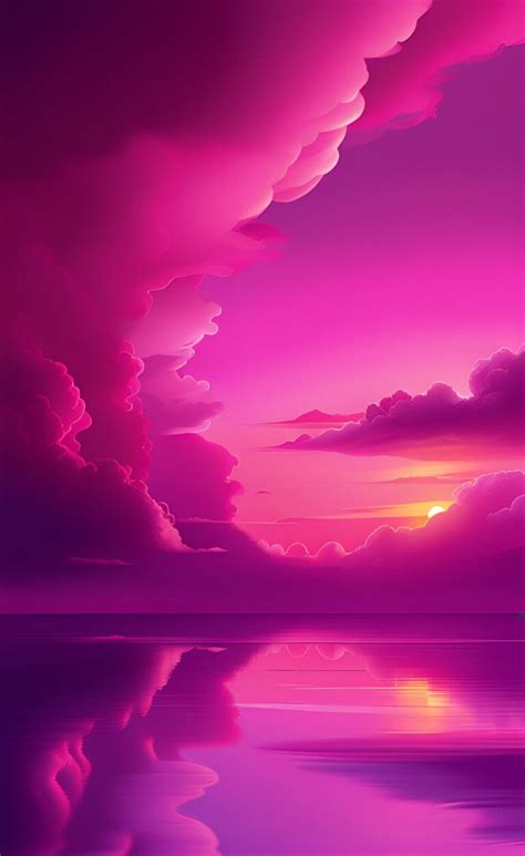 Pink Sunset Clouds iPhone Wallpaper 4K EĞİTİM KÜLTÜR