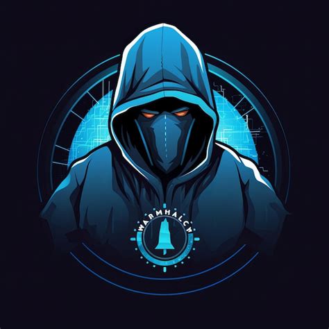 Premium Photo Logo With A Hooded Hacker