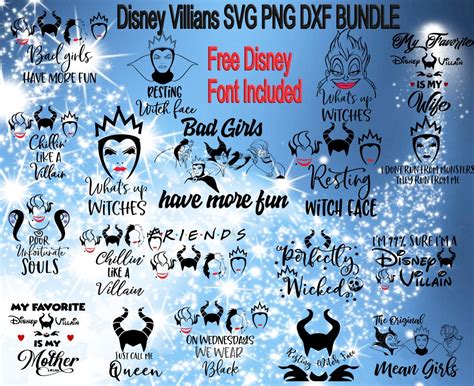 Mouse Villians Svg Png Bundle Cricut Silhouette Cut Ready Etsy Australia