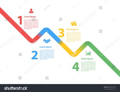 Four Steps Sequence Process Diagram Infographic Stock Vector Royalty Free 460635520 Shutterstock