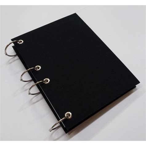 Caderno Argolado Pequeno A Fichário Colegial Matérias Folhas Preto Liso Shopee Brasil