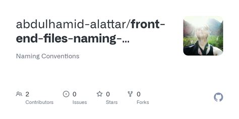 Github Abdulhamid Alattar Front End Files Naming Conventions Naming