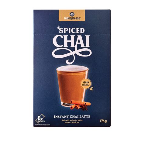 Instant Spiced Chai Latte Sachets Vegan Friendly Red Espresso