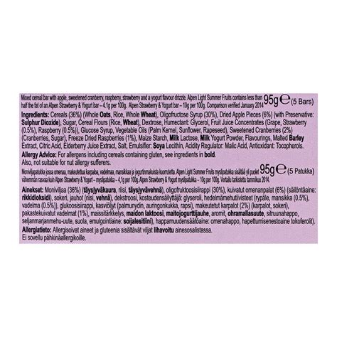 Buy Alpen Light Summer Fruits Cereal Bars 5 Pack Online At Best Price