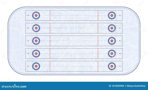 Textures Blue Ice Ice Rink Winter Background Overhead View Vector