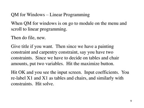 PPT Linear Programming With Sensitivity Analysis PowerPoint Presentation ID