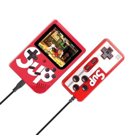 MINI CONSOLA RETRO SUP GAME BOX CONTROL RECARGABLE FUEGO VERDE