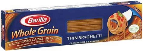 Barilla Whole Grain Thin Spaghetti Pasta 16 Oz Pack Of 2 Walmart