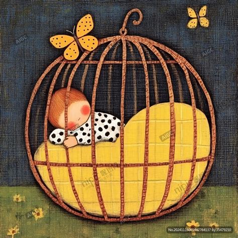 Ai创作图黄蓝色床头鸟笼欧式画 床头鸟笼欧式画 蛋壳装饰画 鸡蛋壳装饰画 笼子手工艺品 工笔花鸟笼 关进笼子的小鸟 鸟笼工艺品 布贴画大全