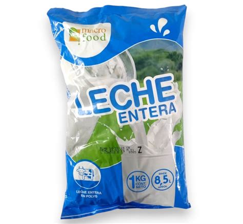 Leche En Polvo Entera 1 Kg 22 Lb Macrofood Tso Tienda