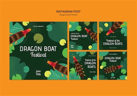 Le modèle du festival des bateaux dragons PSD Gratuite