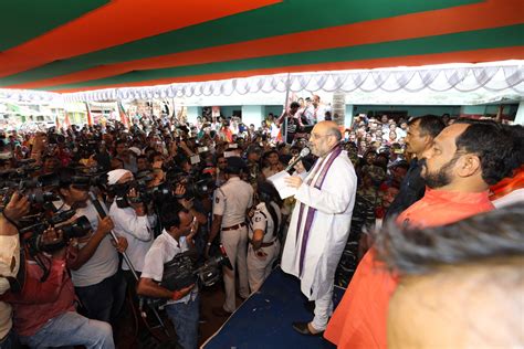 Photo Bjp National President Shri Amit Shah Addressing Booth