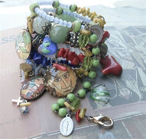 Shes Like A Rainbow Picasso Theme Rosary Wrap Gemstone Etsy Etsy